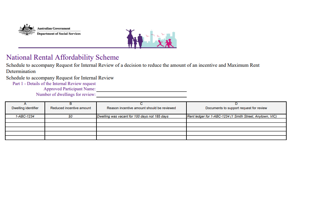 Maximum Rent Determination and Request for Internal Review of a ...