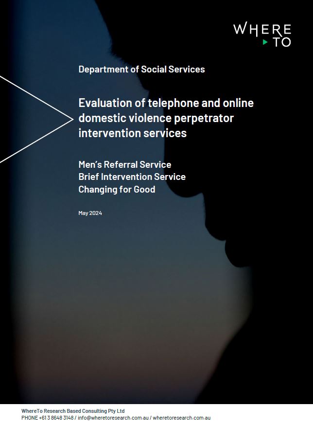 Evaluation of telephone and online domestic violence perpetrator ...
