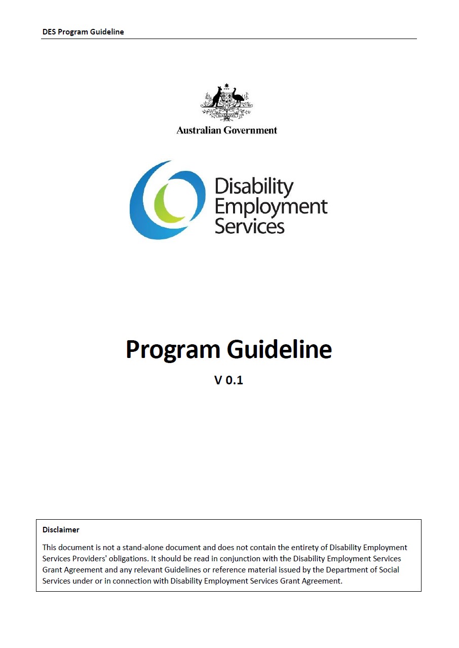 DES Program Guideline | Department of Social Services
