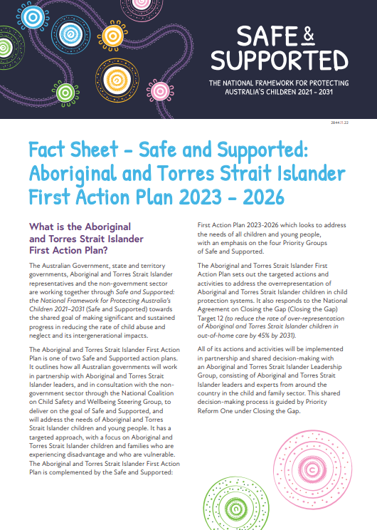Safe and Supported: Aboriginal and Torres Strait Islander First Action ...