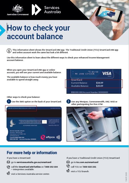 How to check your account balance Information Sheet | Department of ...