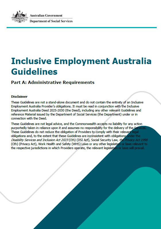 Inclusive Employment Australia Guidelines – Part A | Department of ...