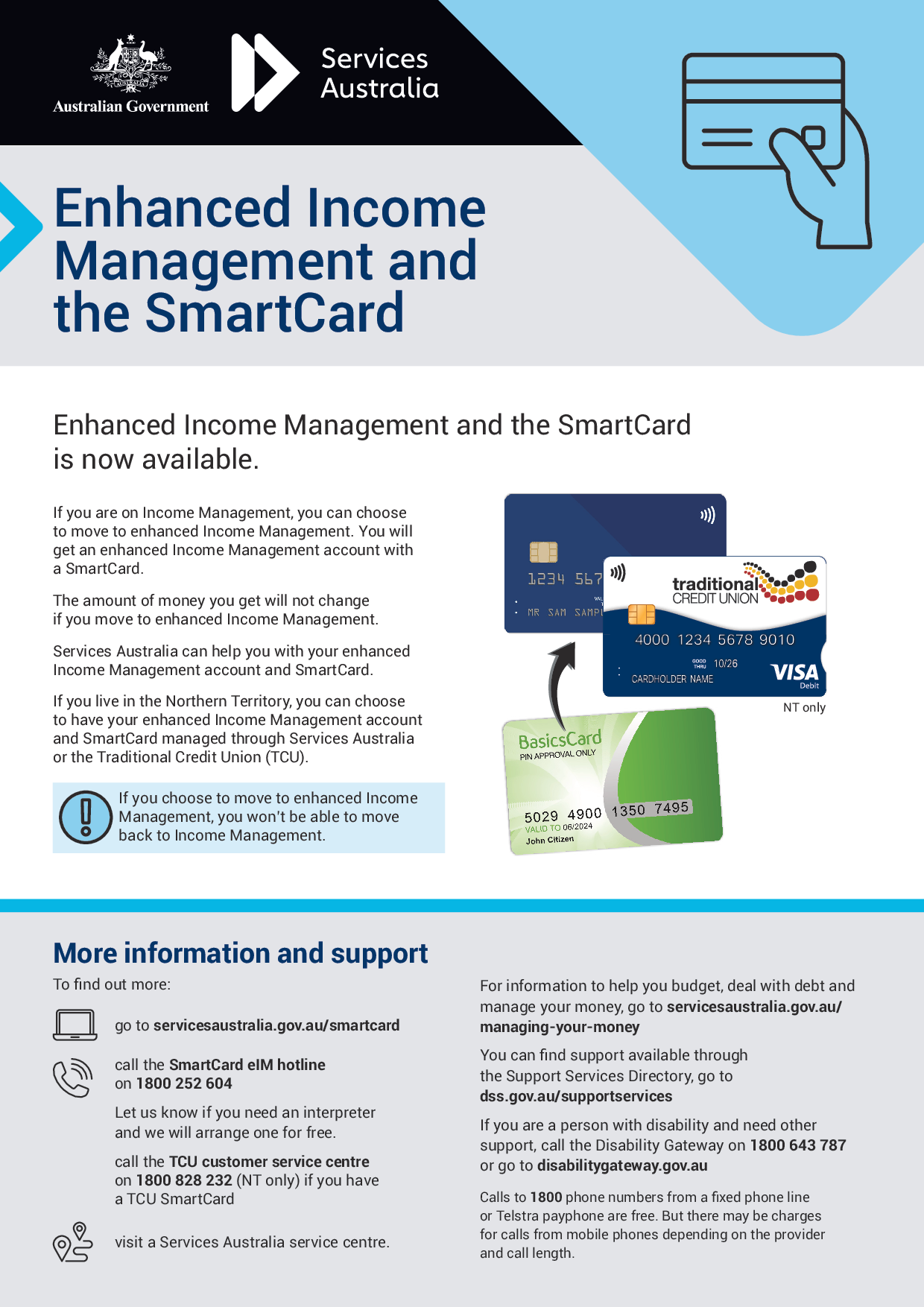 Enhanced Income Management and Income Management differences fact sheet ...