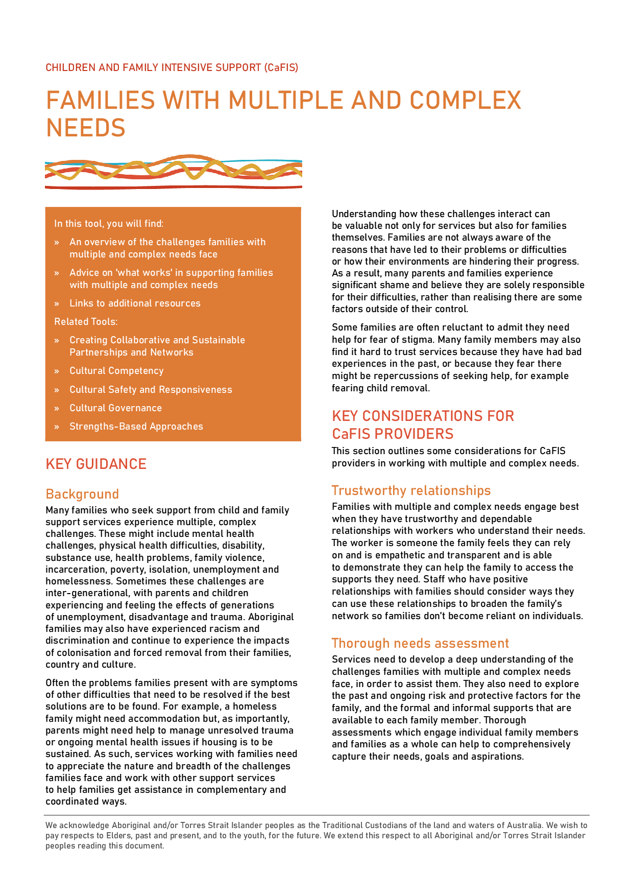 CaFIS 1D - Families with Multiple and Complex Needs | Department of ...