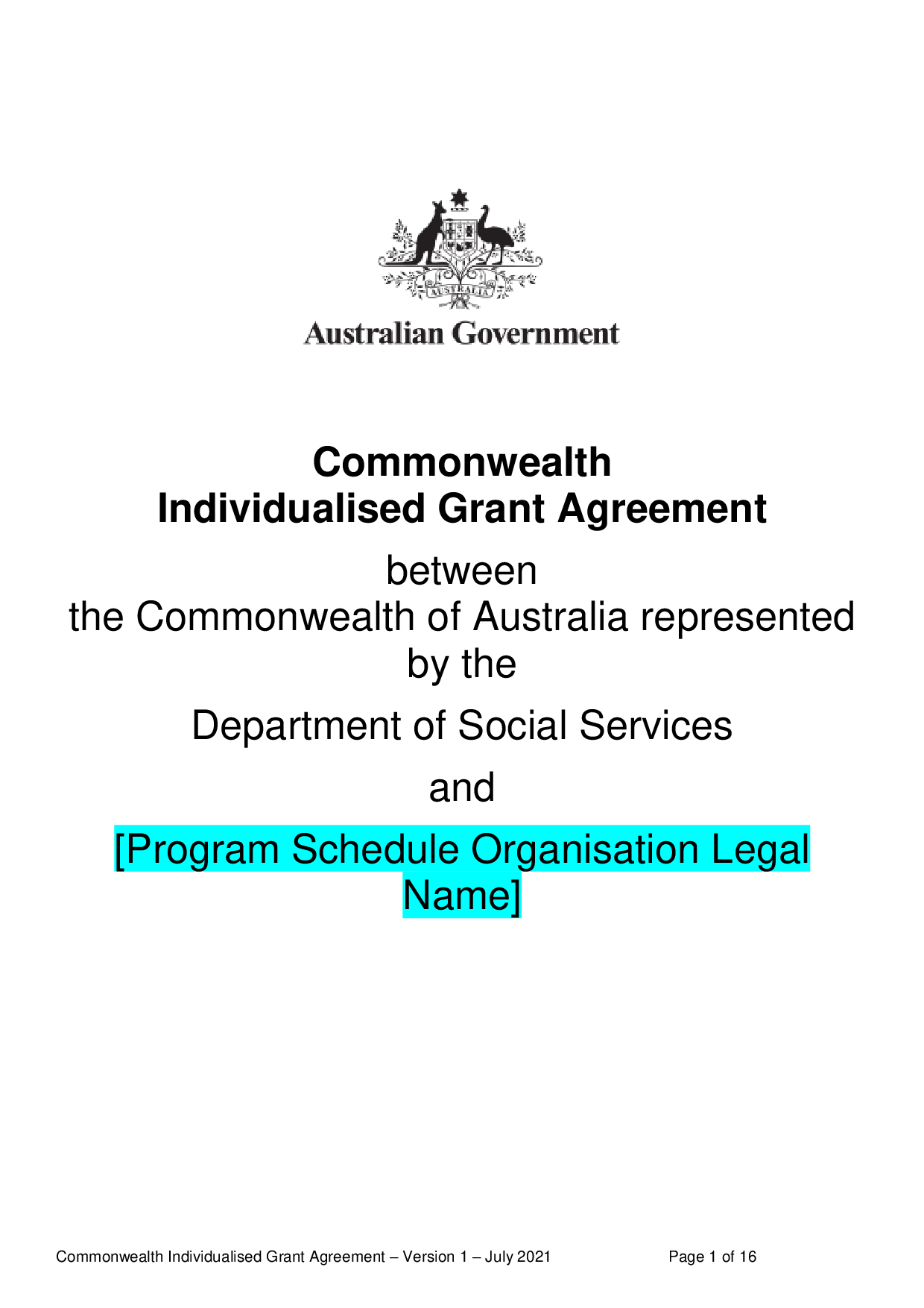 Children and Family Intensive Support (CaFIS) Draft Commonwealth ...