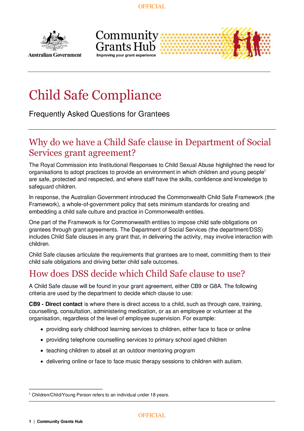 Frequently Asked Questions for DSS grantees | Department of Social Services