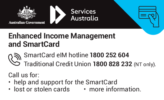 Enhanced Income Management contact card | Department of Social Services