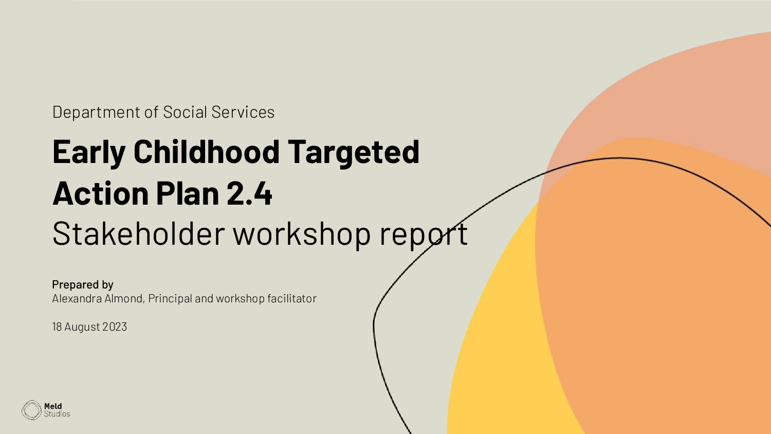DSS Early Childhood best practice workshop report | Department of ...