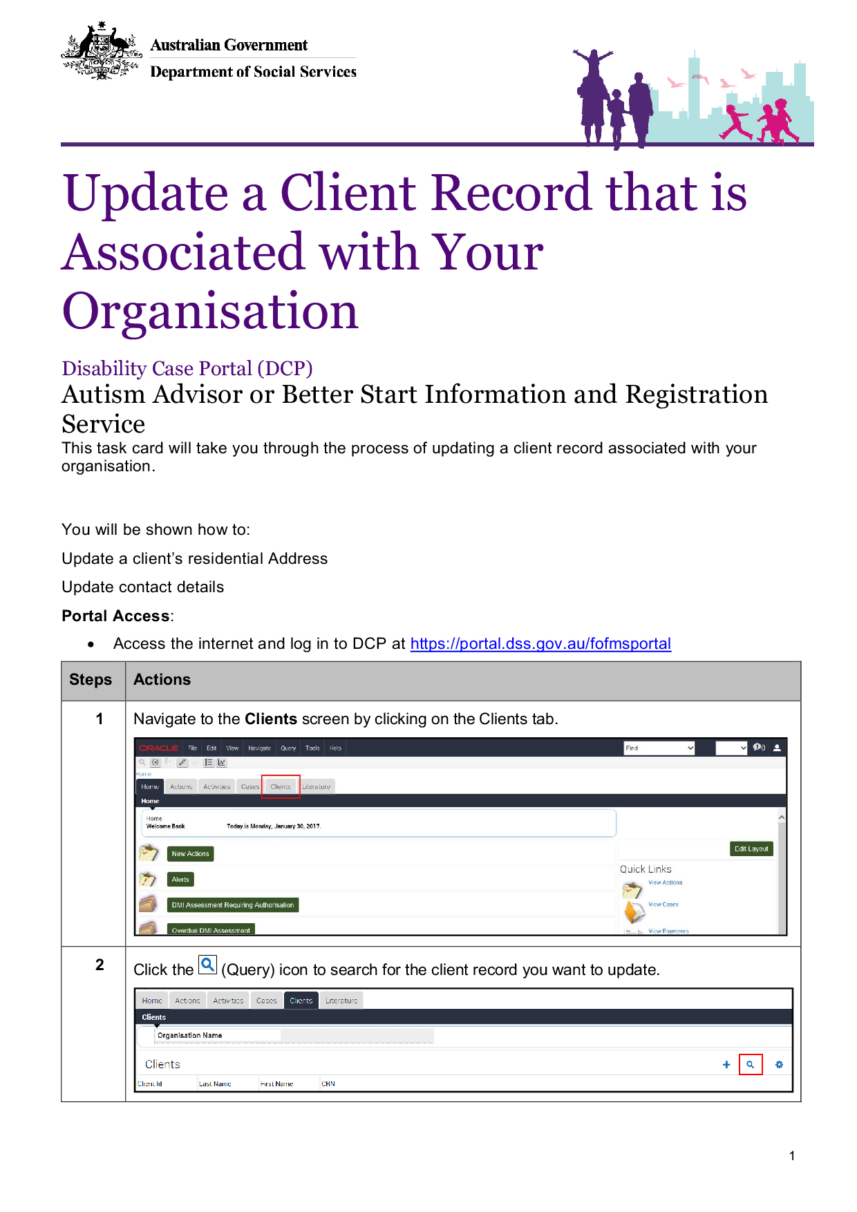 Update a Client Record that is Associated with Your Organisation ...
