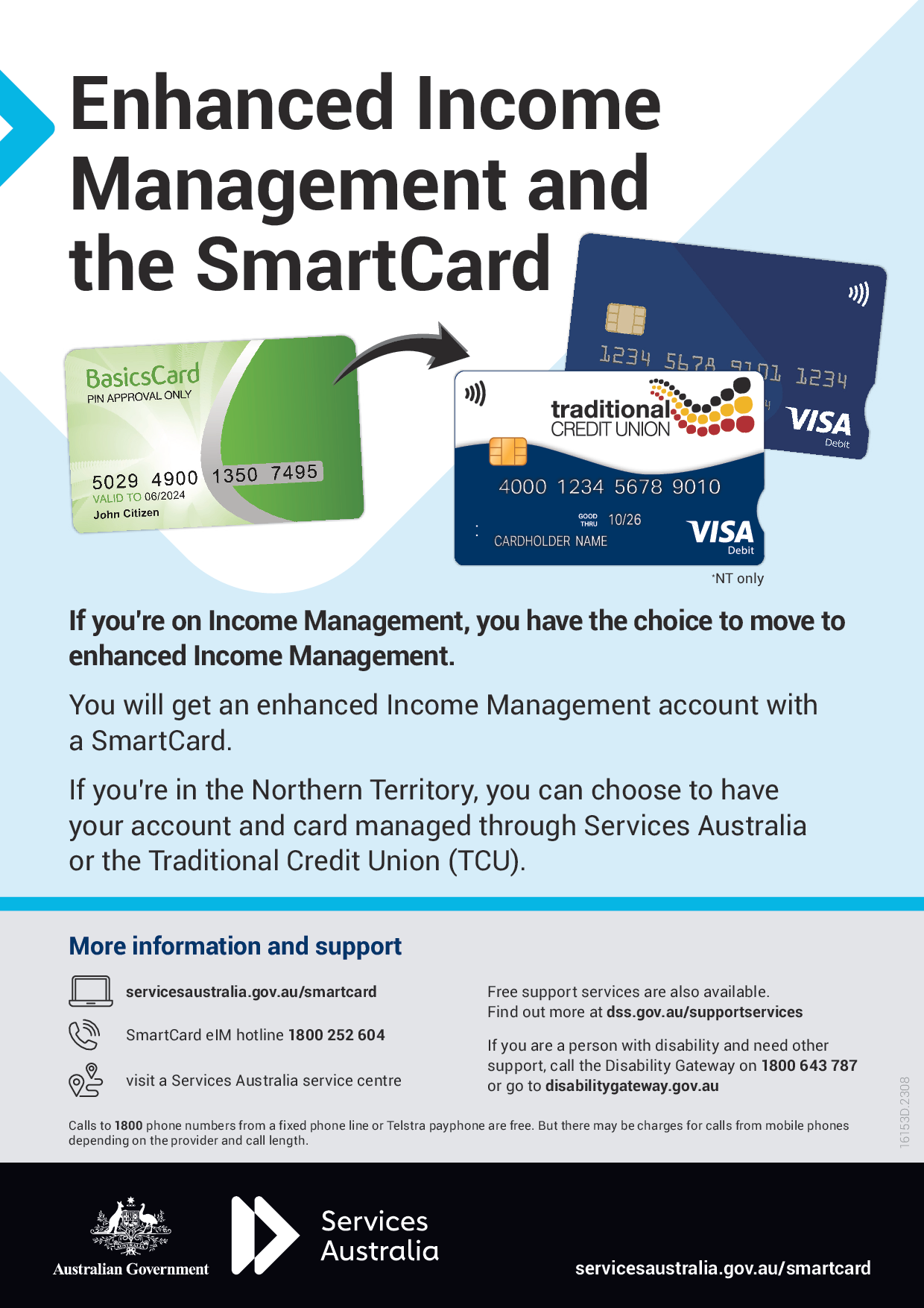 Enhanced IM and SmartCard poster | Department of Social Services