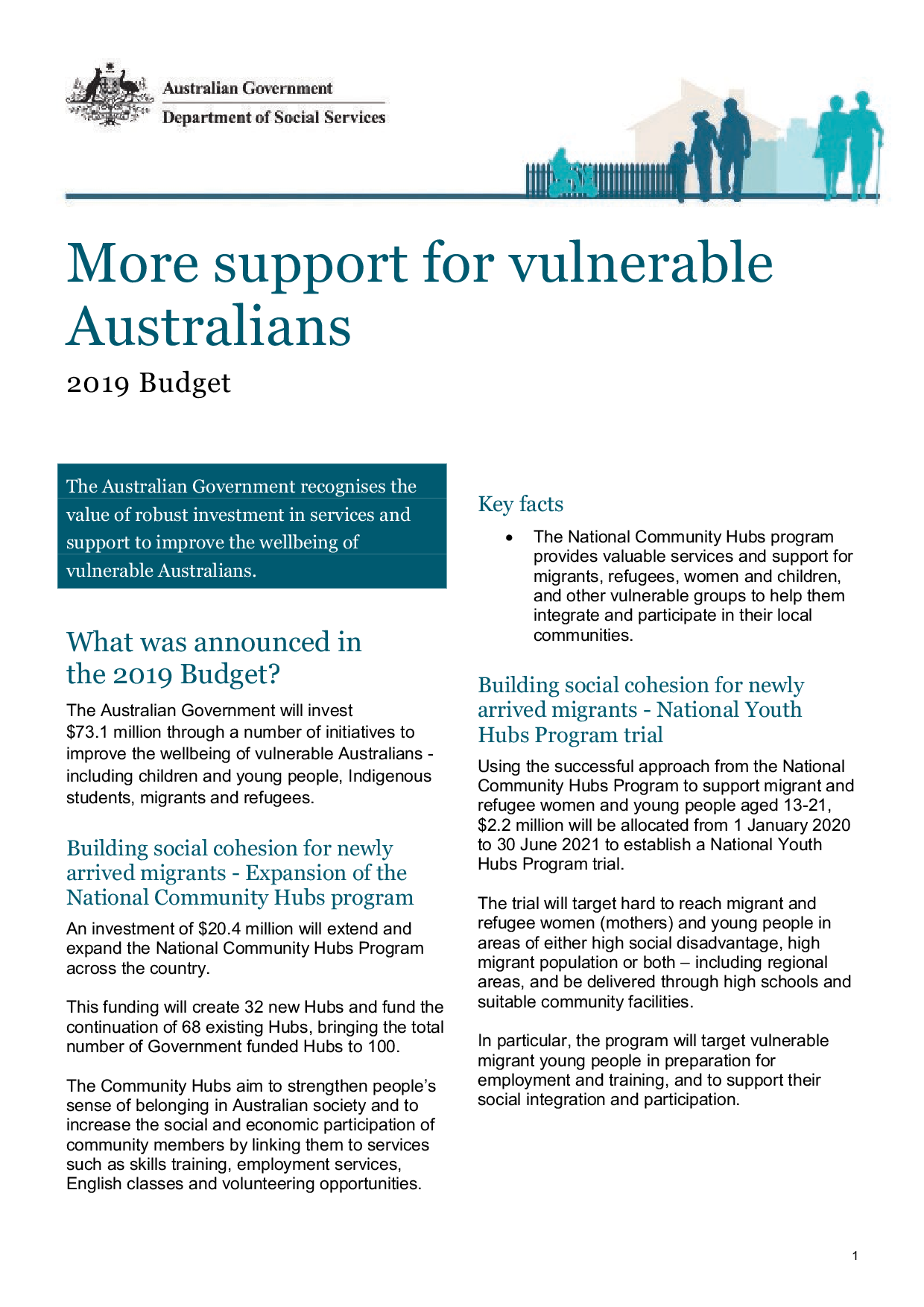 More support for vulnerable Australians | Department of Social Services